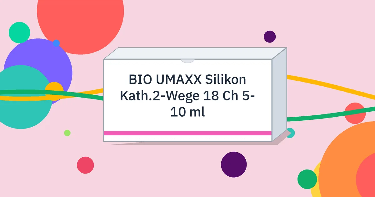 Symbolbild: Packung mit der Aufschrift BIO UMAXX Silikon Kath.2-Wege 18 Ch 5-10 ml (PZN 05555062) – Verfügbarkeit und Bezug in Apotheken in Frankfurt am Main