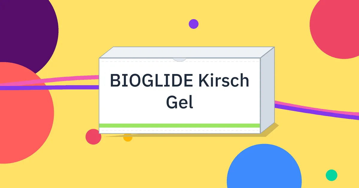 Symbolbild: Packung mit der Aufschrift BIOGLIDE Kirsch Gel (PZN 03464929) – Verfügbarkeit und Bezug in Apotheken in Frankfurt am Main