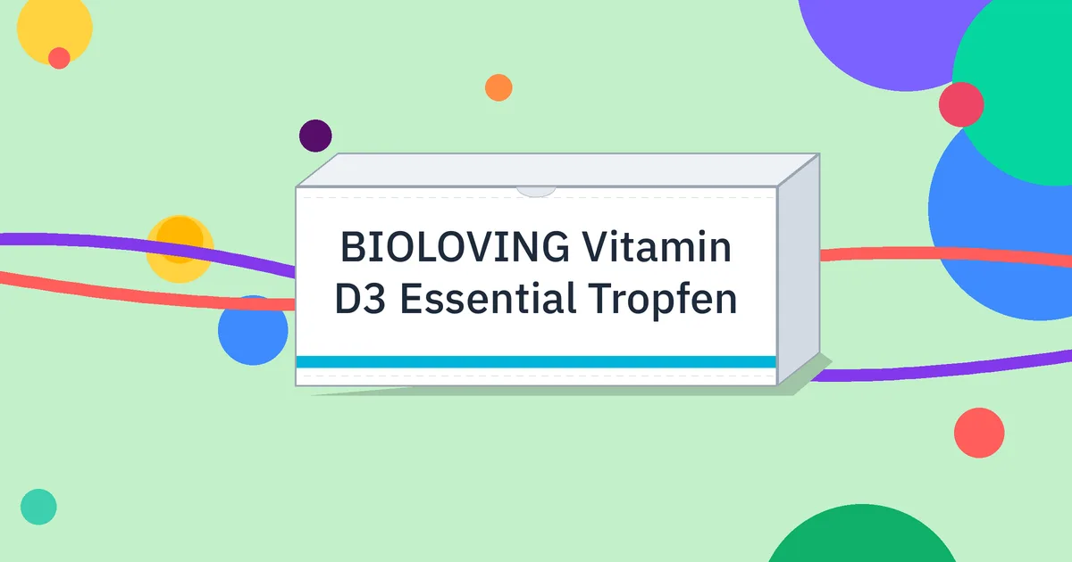 Symbolbild: Packung mit der Aufschrift BIOLOVING Vitamin D3 Essential Tropfen (PZN 19874233) – Verfügbarkeit und Bezug in Apotheken in Frankfurt am Main