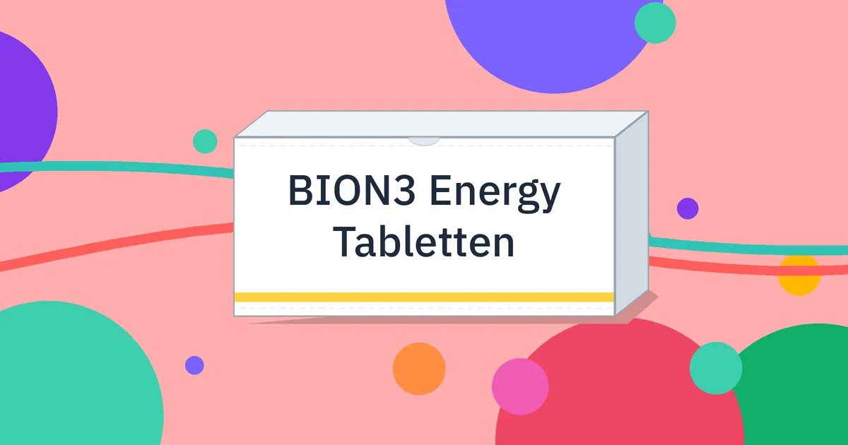 Symbolbild: Packung mit der Aufschrift BION3 Energy Tabletten (PZN 18010737) – Verfügbarkeit und Bezug in Apotheken in Frankfurt am Main