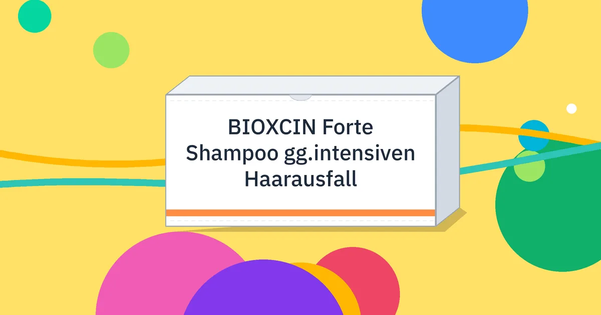 Symbolbild: Packung mit der Aufschrift BIOXCIN Forte Shampoo gg.intensiven Haarausfall (PZN 19216174) – Verfügbarkeit und Bezug in Apotheken in Frankfurt am Main