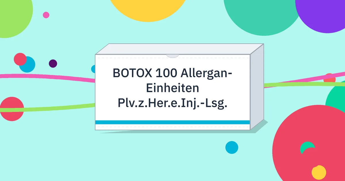 Symbolbild: Packung mit der Aufschrift BOTOX 100 Allergan-Einheiten Plv.z.Her.e.Inj.-Lsg. (PZN 11344949) – Verfügbarkeit und Bezug in Apotheken in Frankfurt am Main