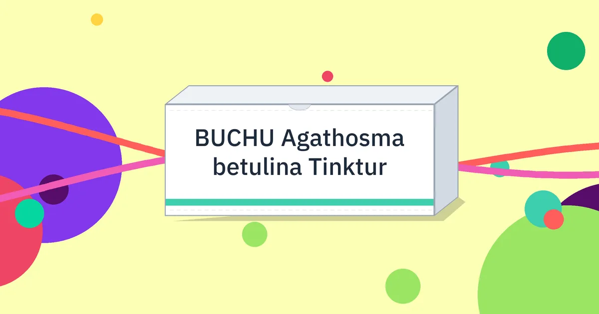 Symbolbild: Packung mit der Aufschrift BUCHU Agathosma betulina Tinktur (PZN 18217740) – Verfügbarkeit und Bezug in Apotheken in Frankfurt am Main