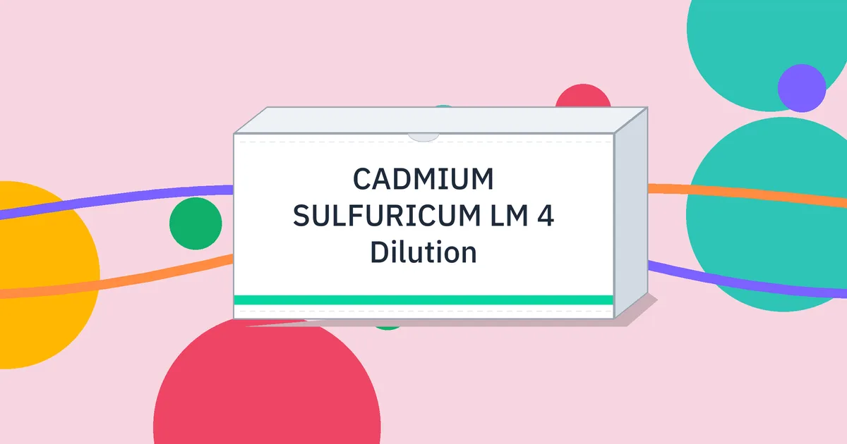 Symbolbild: Packung mit der Aufschrift CADMIUM SULFURICUM LM 4 Dilution (PZN 12798664) – Verfügbarkeit und Bezug in Apotheken in Frankfurt am Main
