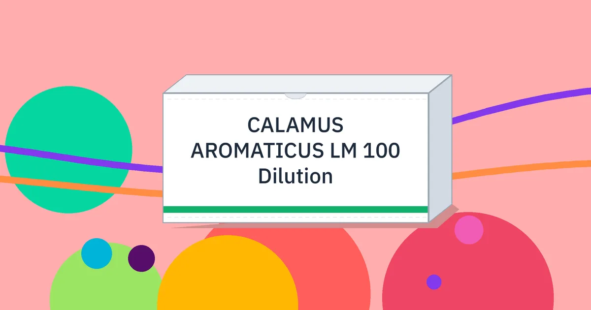 Symbolbild: Packung mit der Aufschrift CALAMUS AROMATICUS LM 100 Dilution (PZN 13405247) – Verfügbarkeit und Bezug in Apotheken in Frankfurt am Main
