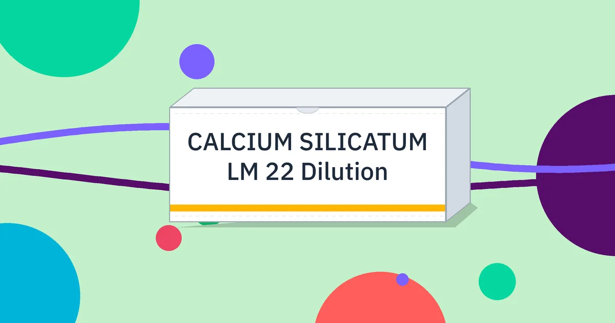 Symbolbild: Packung mit der Aufschrift CALCIUM SILICATUM LM 22 Dilution (PZN 12805737) – Verfügbarkeit und Bezug in Apotheken in Frankfurt am Main