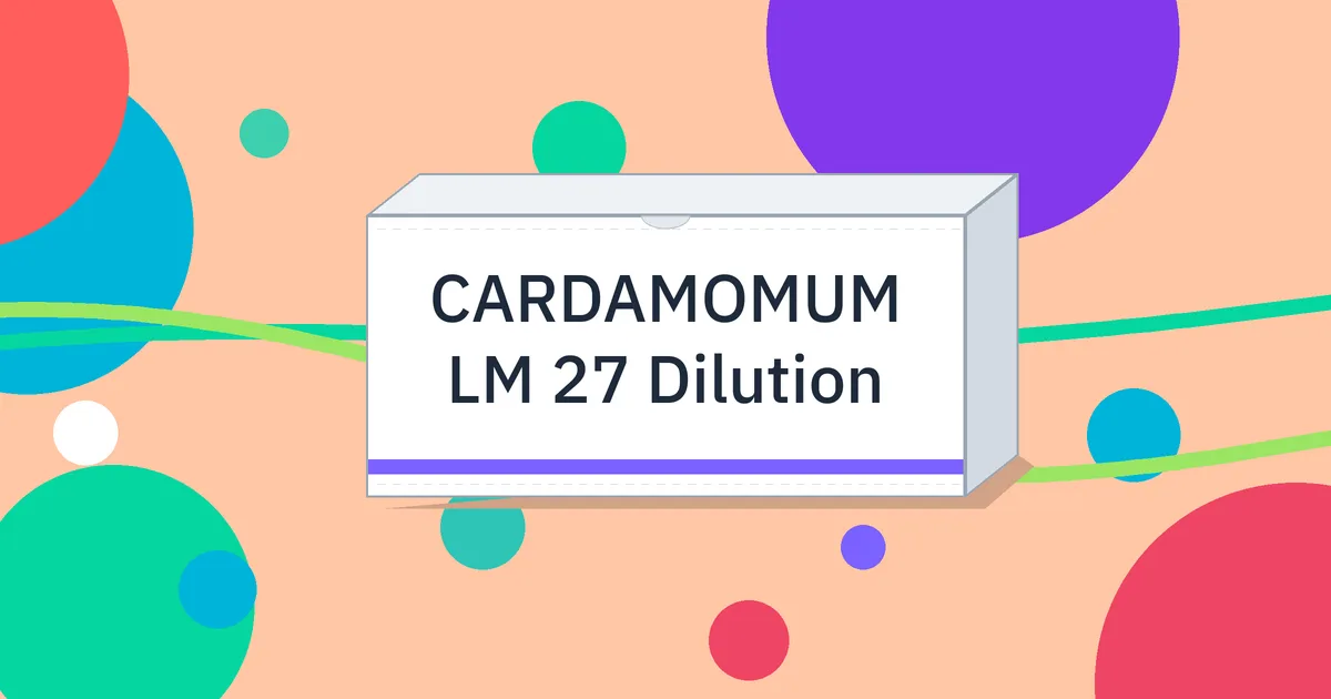 Symbolbild: Packung mit der Aufschrift CARDAMOMUM LM 27 Dilution (PZN 13429791) – Verfügbarkeit und Bezug in Apotheken in Frankfurt am Main