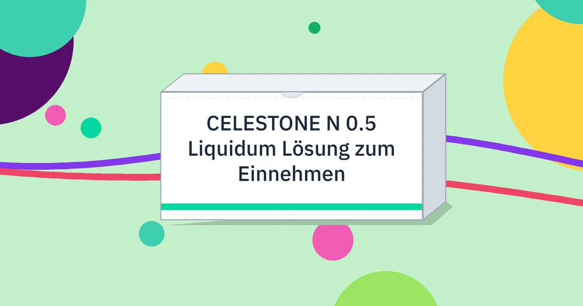 Symbolbild: Packung mit der Aufschrift CELESTONE N 0.5 Liquidum Lösung zum Einnehmen (PZN 09263126) – Verfügbarkeit und Bezug in Apotheken in Frankfurt am Main