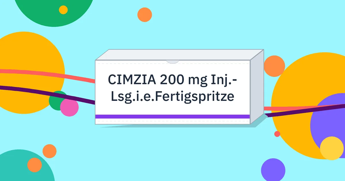 Symbolbild: Packung mit der Aufschrift CIMZIA 200 mg Inj.-Lsg.i.e.Fertigspritze (PZN 16529613) – Verfügbarkeit und Bezug in Apotheken in Frankfurt am Main
