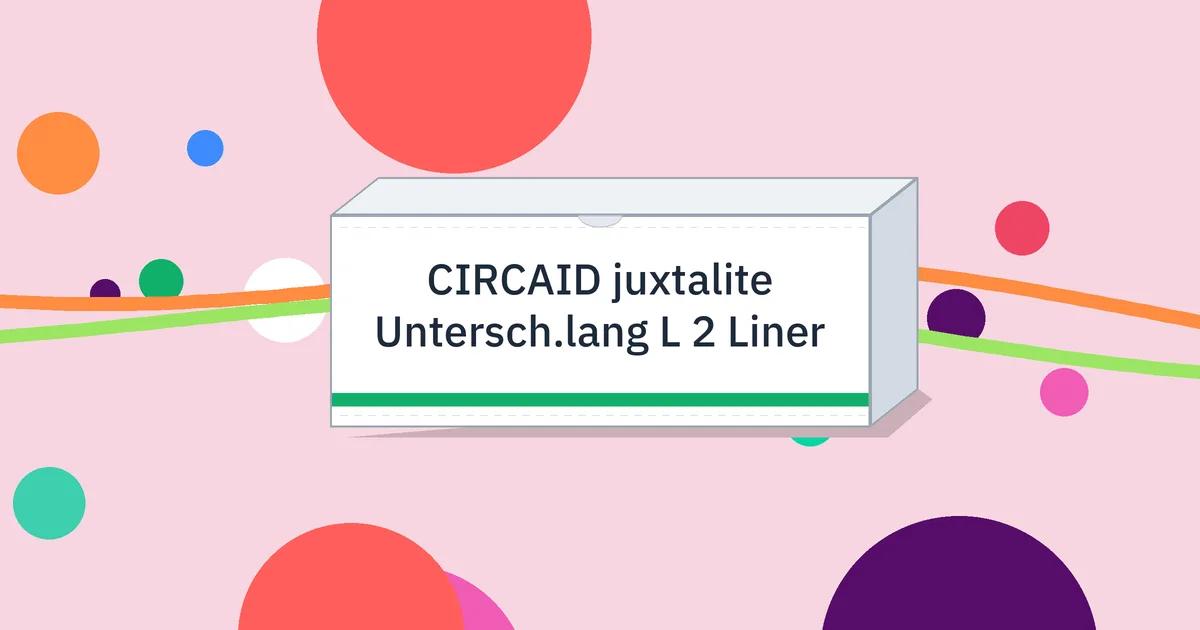 Symbolbild: Packung mit der Aufschrift CIRCAID juxtalite Untersch.lang L 2 Liner (PZN 17939017) – Verfügbarkeit und Bezug in Apotheken in Frankfurt am Main