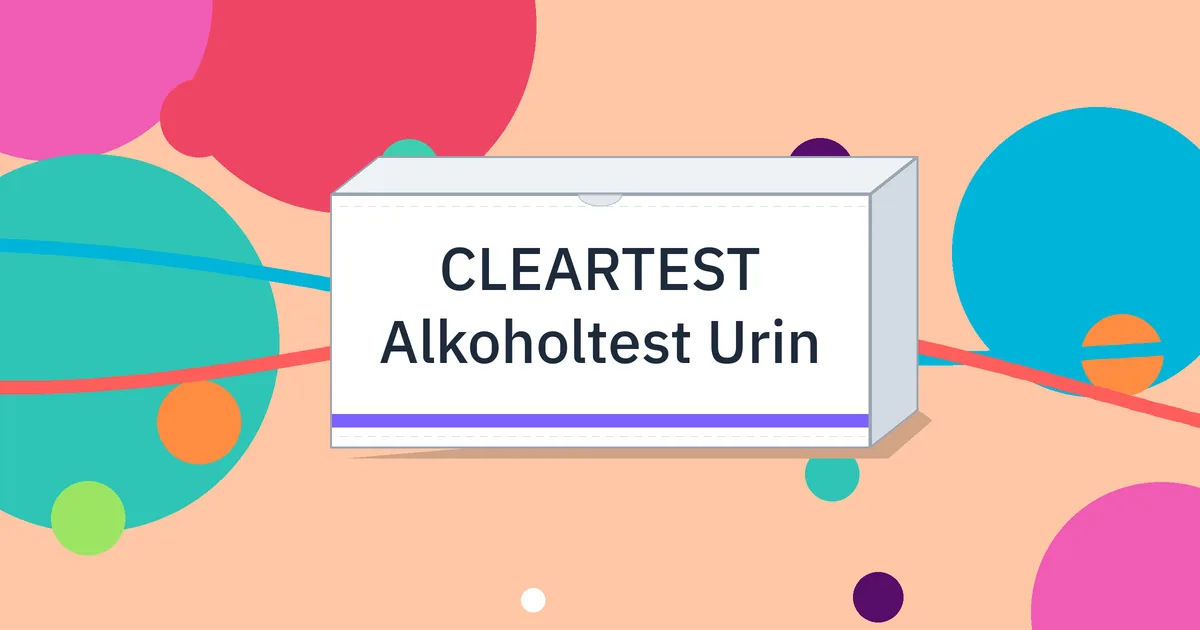 Symbolbild: Packung mit der Aufschrift CLEARTEST Alkoholtest Urin (PZN 19393812) – Verfügbarkeit und Bezug in Apotheken in Frankfurt am Main