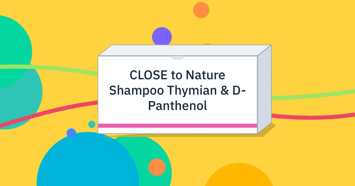 Symbolbild: Packung mit der Aufschrift CLOSE to Nature Shampoo Thymian & D-Panthenol (PZN 10779214) – Verfügbarkeit und Bezug in Apotheken in Frankfurt am Main