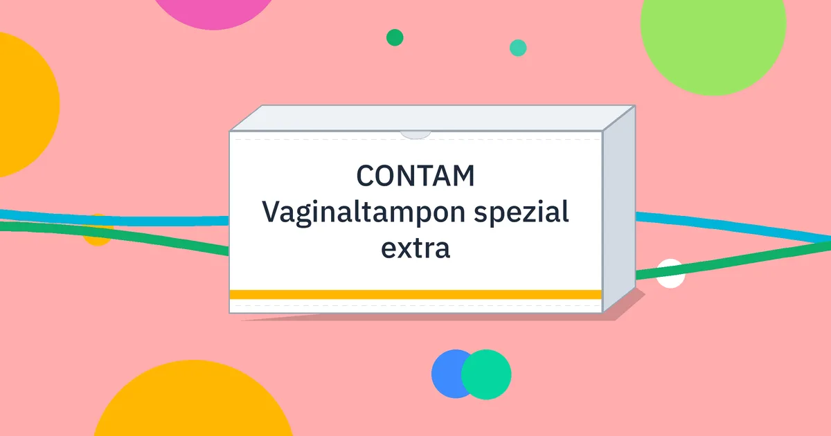 Symbolbild: Packung mit der Aufschrift CONTAM Vaginaltampon spezial extra (PZN 02450598) – Verfügbarkeit und Bezug in Apotheken in Frankfurt am Main