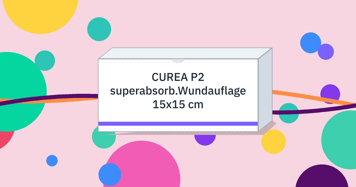 Symbolbild: Packung mit der Aufschrift CUREA P2 superabsorb.Wundauflage 15x15 cm (PZN 04744186) – Verfügbarkeit und Bezug in Apotheken in Frankfurt am Main