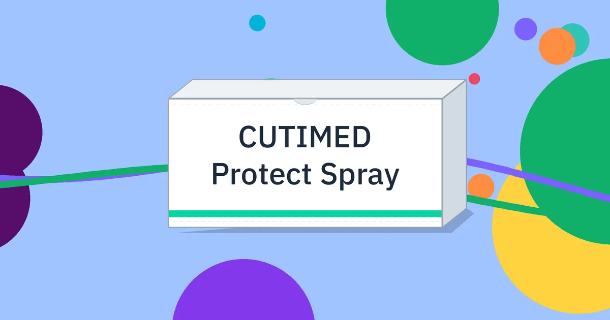 Symbolbild: Packung mit der Aufschrift CUTIMED Protect Spray (PZN 16828310) – Verfügbarkeit und Bezug in Apotheken in Frankfurt am Main