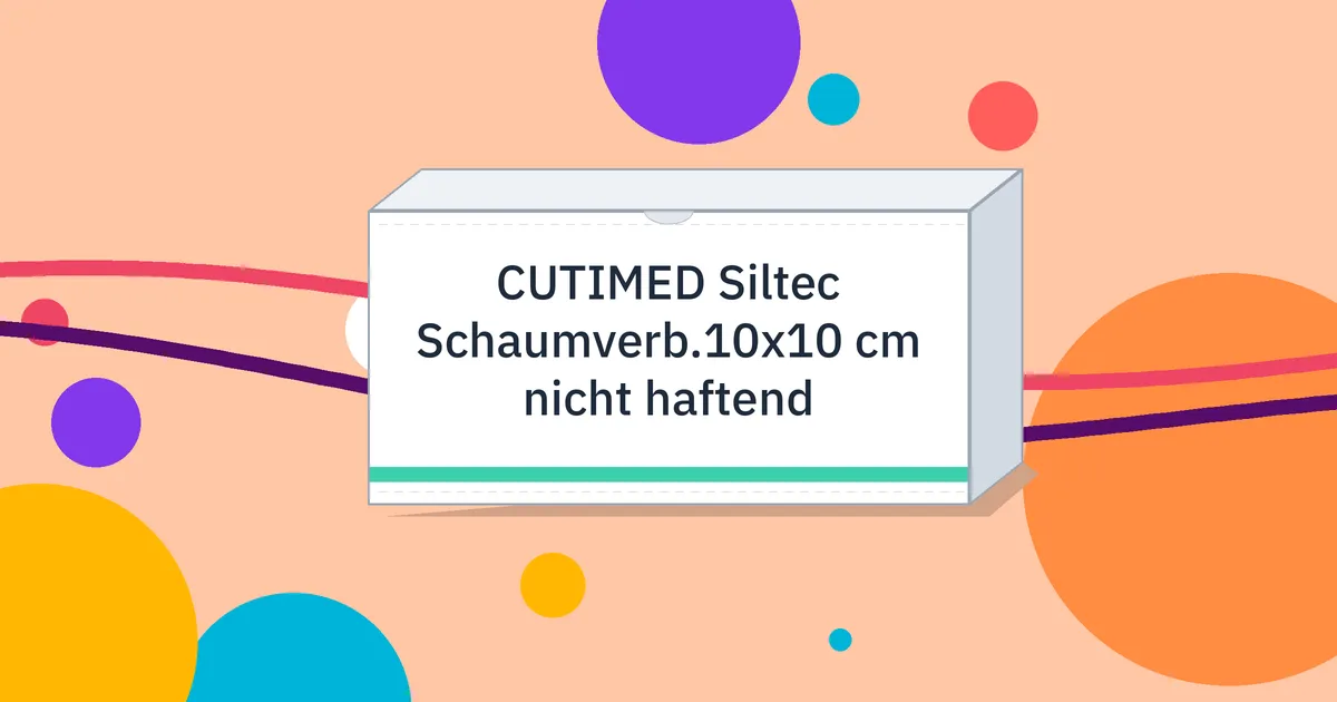 Symbolbild: Packung mit der Aufschrift CUTIMED Siltec Schaumverb.10x10 cm nicht haftend (PZN 15320609) – Verfügbarkeit und Bezug in Apotheken in Frankfurt am Main