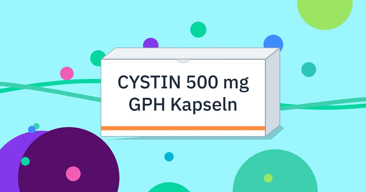 Symbolbild: Packung mit der Aufschrift CYSTIN 500 mg GPH Kapseln (PZN 00127887) – Verfügbarkeit und Bezug in Apotheken in Frankfurt am Main