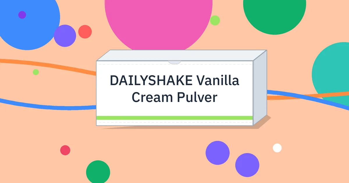 Symbolbild: Packung mit der Aufschrift DAILYSHAKE Vanilla Cream Pulver (PZN 13910548) – Verfügbarkeit und Bezug in Apotheken in Frankfurt am Main