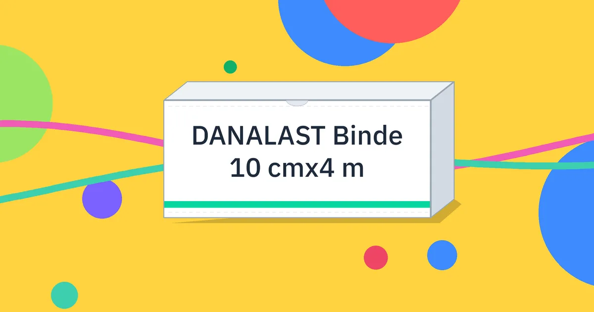 Symbolbild: Packung mit der Aufschrift DANALAST Binde 10 cmx4 m (PZN 07636706) – Verfügbarkeit und Bezug in Apotheken in Frankfurt am Main