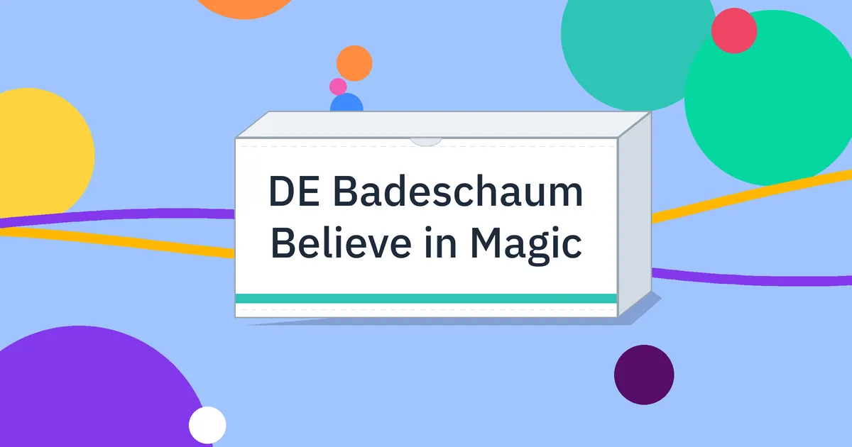 Symbolbild: Packung mit der Aufschrift DE Badeschaum Believe in Magic (PZN 19390452) – Verfügbarkeit und Bezug in Apotheken in Frankfurt am Main
