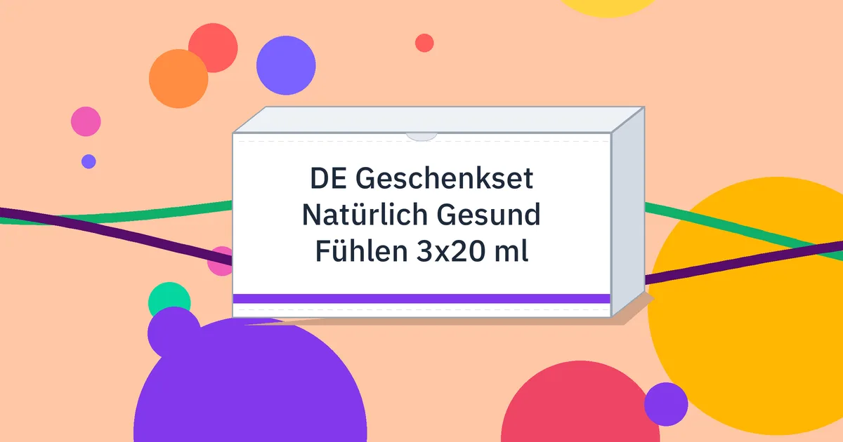 Symbolbild: Packung mit der Aufschrift DE Geschenkset Natürlich Gesund Fühlen 3x20 ml (PZN 17457436) – Verfügbarkeit und Bezug in Apotheken in Frankfurt am Main