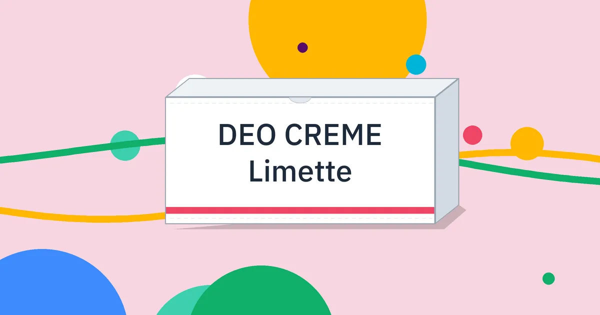 Symbolbild: Packung mit der Aufschrift DEO CREME Limette (PZN 20401847) – Verfügbarkeit und Bezug in Apotheken in Frankfurt am Main