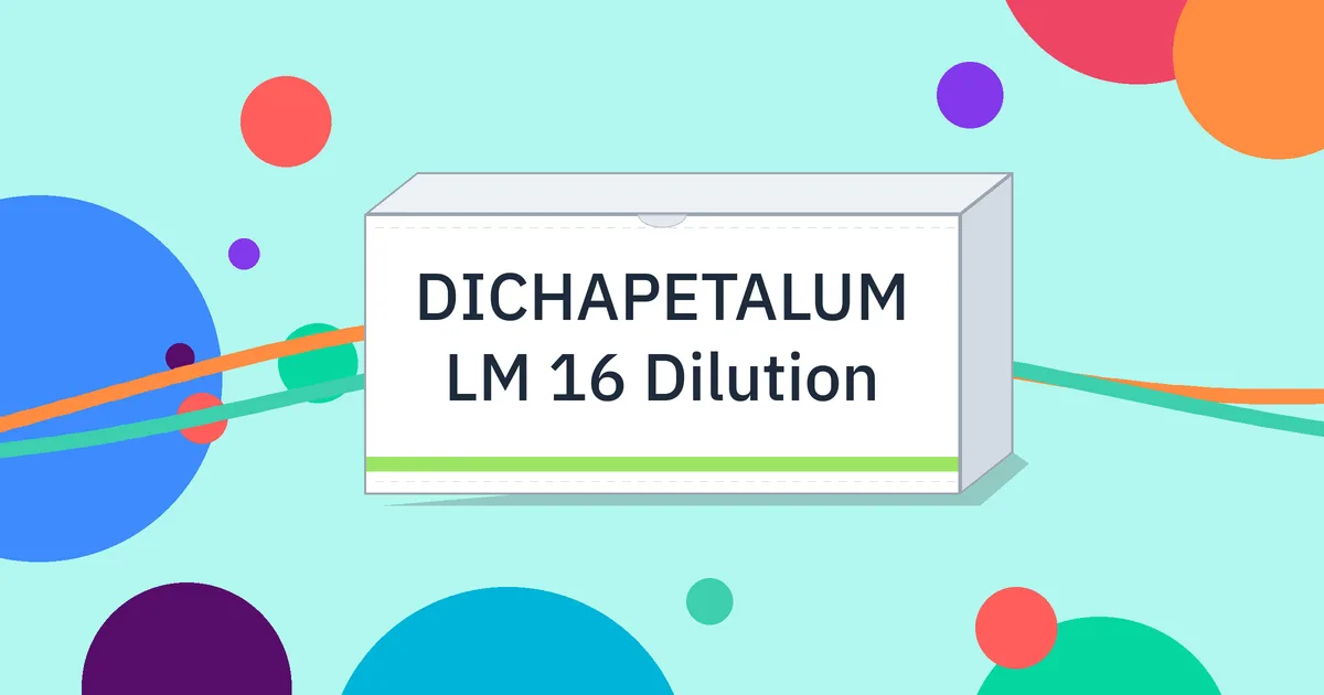 Symbolbild: Packung mit der Aufschrift DICHAPETALUM LM 16 Dilution (PZN 13464273) – Verfügbarkeit und Bezug in Apotheken in Frankfurt am Main