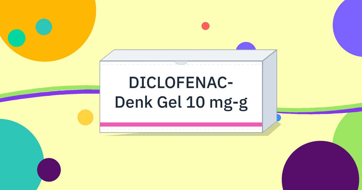 Symbolbild: Packung mit der Aufschrift DICLOFENAC-Denk Gel 10 mg-g (PZN 16231138) – Verfügbarkeit und Bezug in Apotheken in Frankfurt am Main