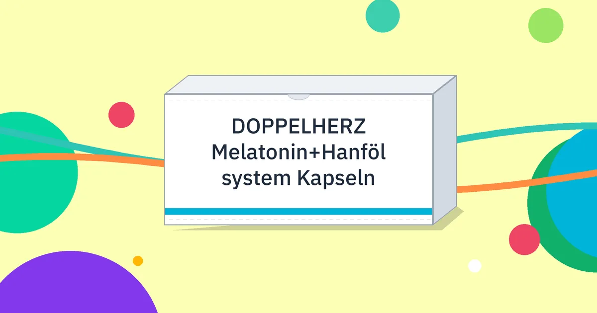 Symbolbild: Packung mit der Aufschrift DOPPELHERZ Melatonin+Hanföl system Kapseln (PZN 18337094) – Verfügbarkeit und Bezug in Apotheken in Frankfurt am Main