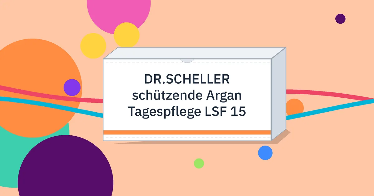 Symbolbild: Packung mit der Aufschrift DR.SCHELLER schützende Argan Tagespflege LSF 15 (PZN 18271254) – Verfügbarkeit und Bezug in Apotheken in Frankfurt am Main