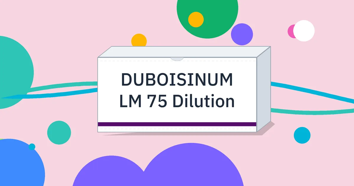 Symbolbild: Packung mit der Aufschrift DUBOISINUM LM 75 Dilution (PZN 13467768) – Verfügbarkeit und Bezug in Apotheken in Frankfurt am Main