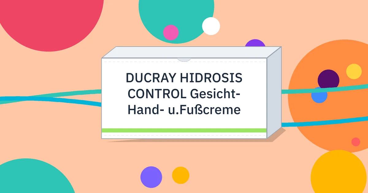 Symbolbild: Packung mit der Aufschrift DUCRAY HIDROSIS CONTROL Gesicht-Hand- u.Fußcreme (PZN 16133708) – Verfügbarkeit und Bezug in Apotheken in Frankfurt am Main