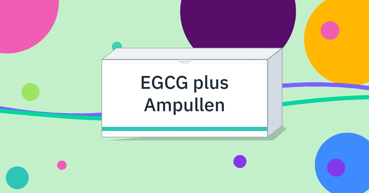 Symbolbild: Packung mit der Aufschrift EGCG plus Ampullen (PZN 12561985) – Verfügbarkeit und Bezug in Apotheken in Frankfurt am Main
