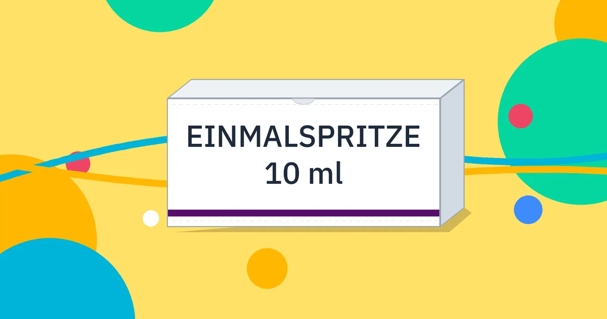 Symbolbild: Packung mit der Aufschrift EINMALSPRITZE 10 ml (PZN 09291720) – Verfügbarkeit und Bezug in Apotheken in Frankfurt am Main
