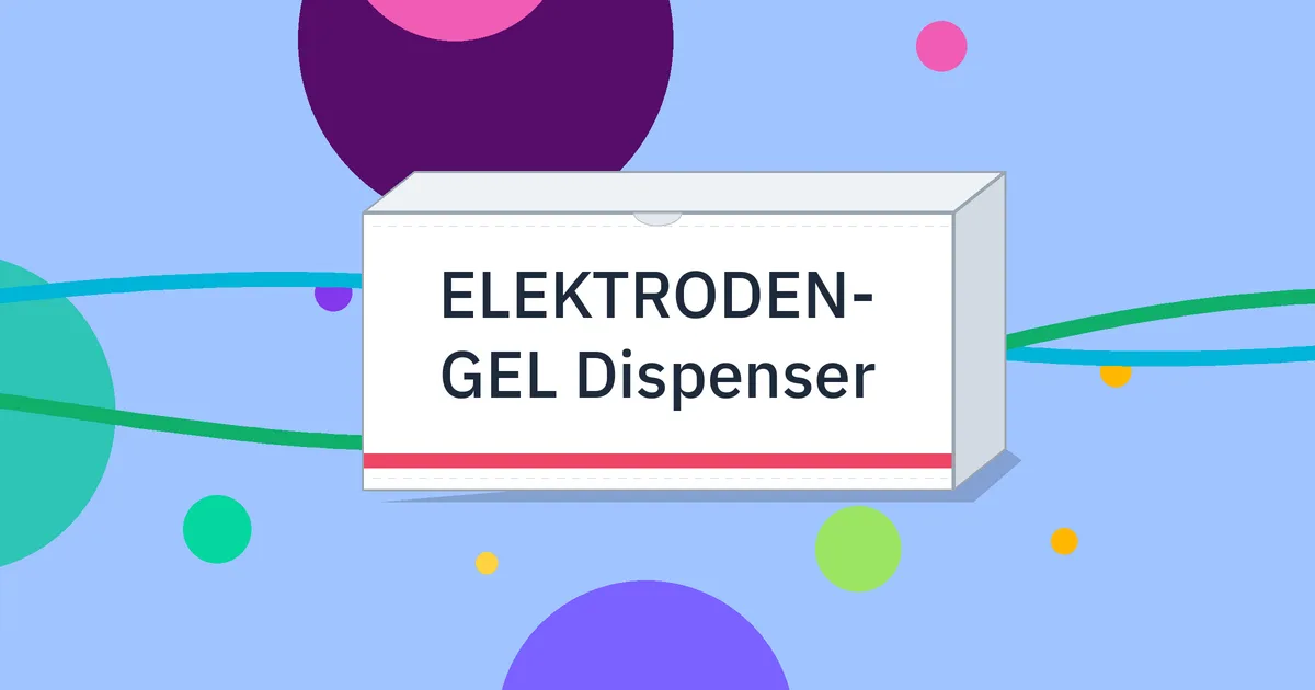 Symbolbild: Packung mit der Aufschrift ELEKTRODEN-GEL Dispenser (PZN 01669840) – Verfügbarkeit und Bezug in Apotheken in Frankfurt am Main