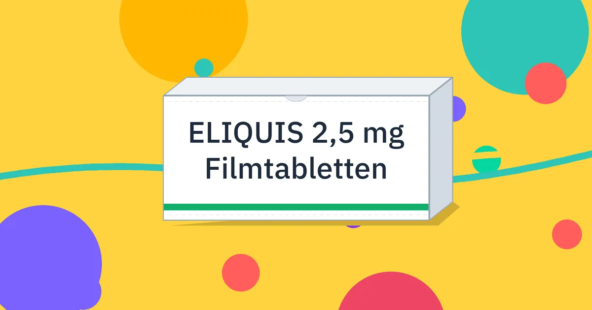Symbolbild: Packung mit der Aufschrift ELIQUIS 2,5 mg Filmtabletten (PZN 18761969) – Verfügbarkeit und Bezug in Apotheken in Frankfurt am Main