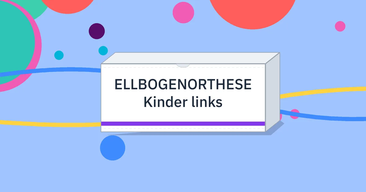 Symbolbild: Packung mit der Aufschrift ELLBOGENORTHESE Kinder links (PZN 00758843) – Verfügbarkeit und Bezug in Apotheken in Frankfurt am Main
