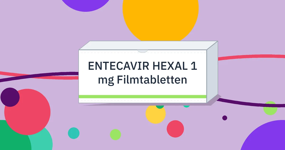 Symbolbild: Packung mit der Aufschrift ENTECAVIR HEXAL 1 mg Filmtabletten (PZN 12422812) – Verfügbarkeit und Bezug in Apotheken in Frankfurt am Main