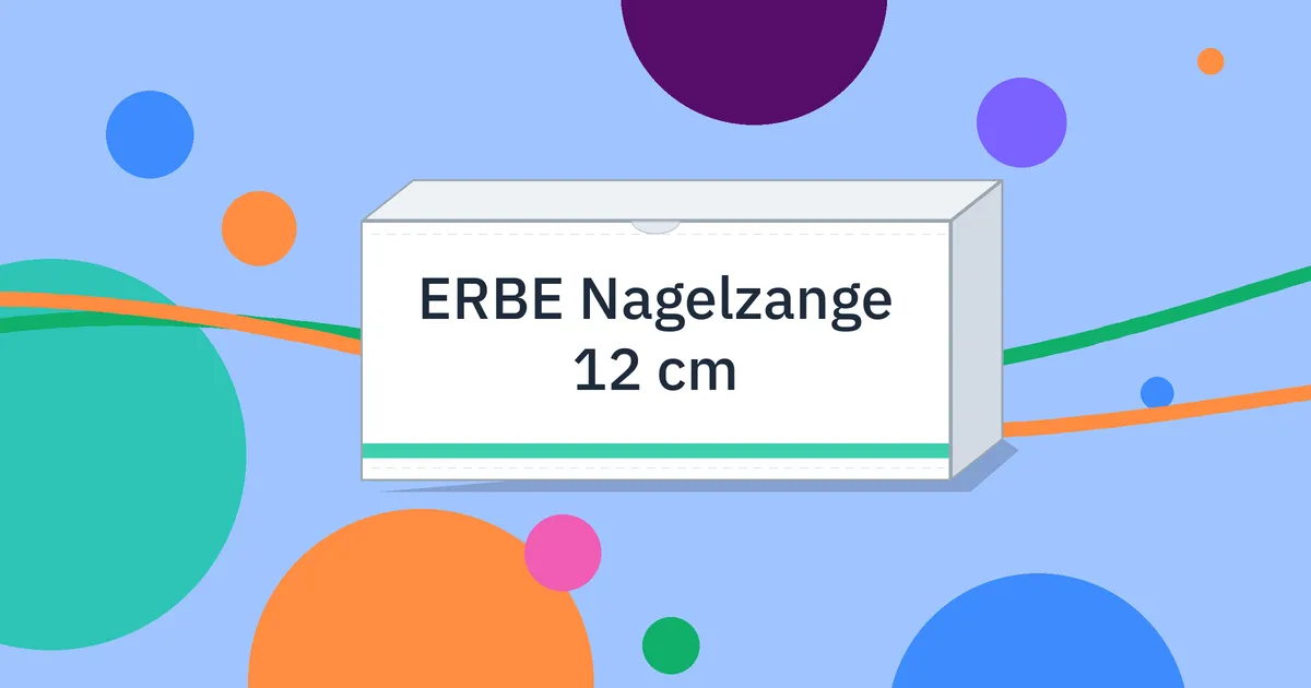 Symbolbild: Packung mit der Aufschrift ERBE Nagelzange 12 cm (PZN 02690641) – Verfügbarkeit und Bezug in Apotheken in Frankfurt am Main