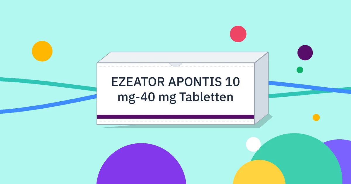 Symbolbild: Packung mit der Aufschrift EZEATOR APONTIS 10 mg-40 mg Tabletten (PZN 16775045) – Verfügbarkeit und Bezug in Apotheken in Frankfurt am Main