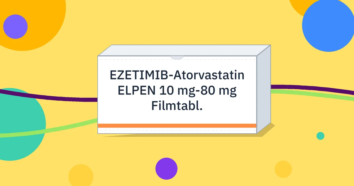 Symbolbild: Packung mit der Aufschrift EZETIMIB-Atorvastatin ELPEN 10 mg-80 mg Filmtabl. (PZN 17244723) – Verfügbarkeit und Bezug in Apotheken in Frankfurt am Main
