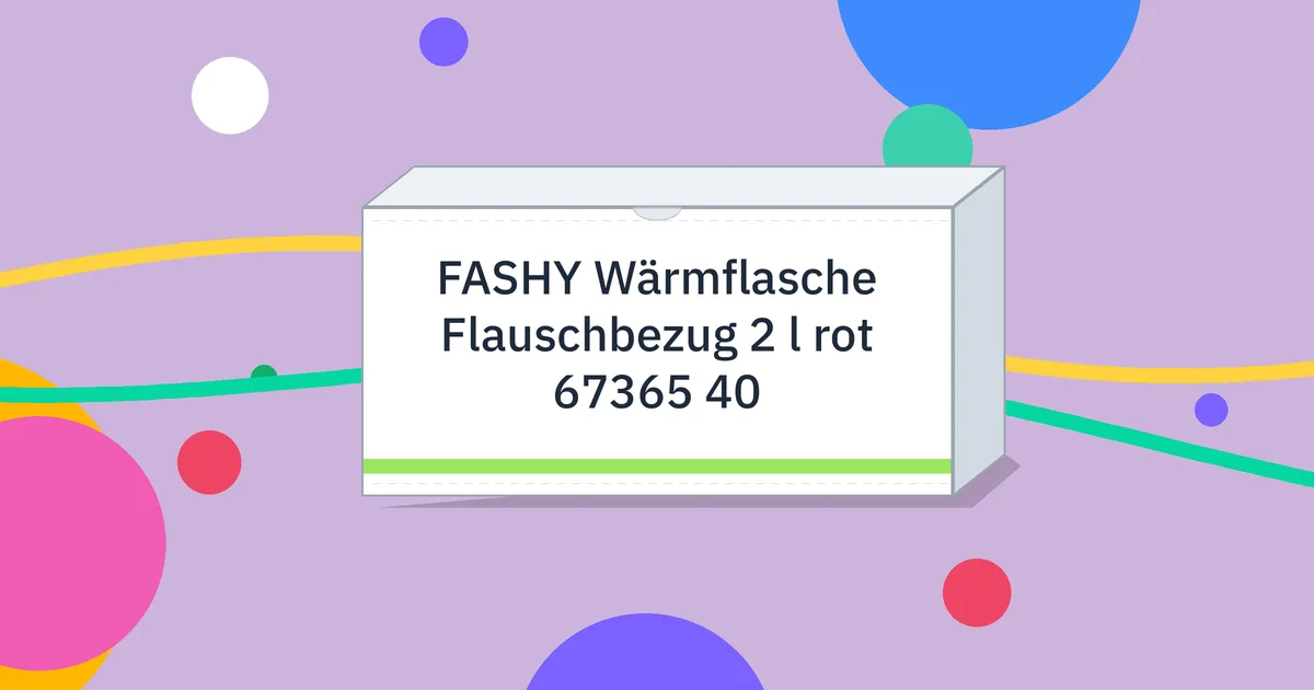 Symbolbild: Packung mit der Aufschrift FASHY Wärmflasche Flauschbezug 2 l rot 67365 40 (PZN 17246159) – Verfügbarkeit und Bezug in Apotheken in Frankfurt am Main