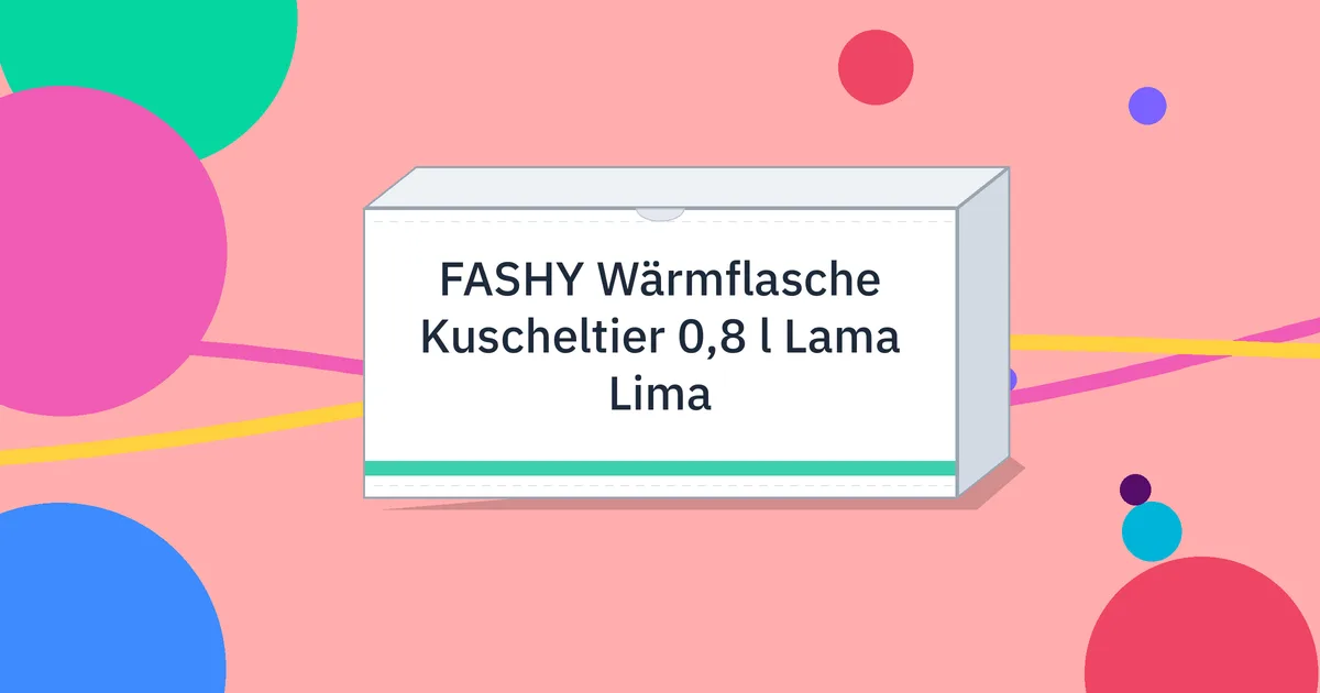 Symbolbild: Packung mit der Aufschrift FASHY Wärmflasche Kuscheltier 0,8 l Lama Lima (PZN 15572972) – Verfügbarkeit und Bezug in Apotheken in Frankfurt am Main