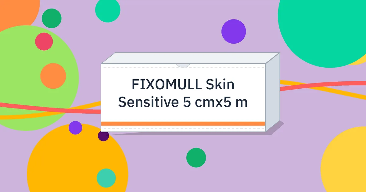 Symbolbild: Packung mit der Aufschrift FIXOMULL Skin Sensitive 5 cmx5 m (PZN 19215217) – Verfügbarkeit und Bezug in Apotheken in Frankfurt am Main