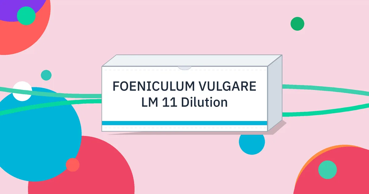 Symbolbild: Packung mit der Aufschrift FOENICULUM VULGARE LM 11 Dilution (PZN 13489712) – Verfügbarkeit und Bezug in Apotheken in Frankfurt am Main