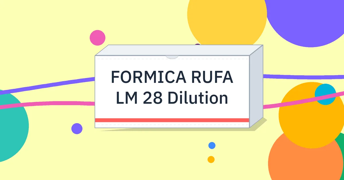 Symbolbild: Packung mit der Aufschrift FORMICA RUFA LM 28 Dilution (PZN 12874135) – Verfügbarkeit und Bezug in Apotheken in Frankfurt am Main