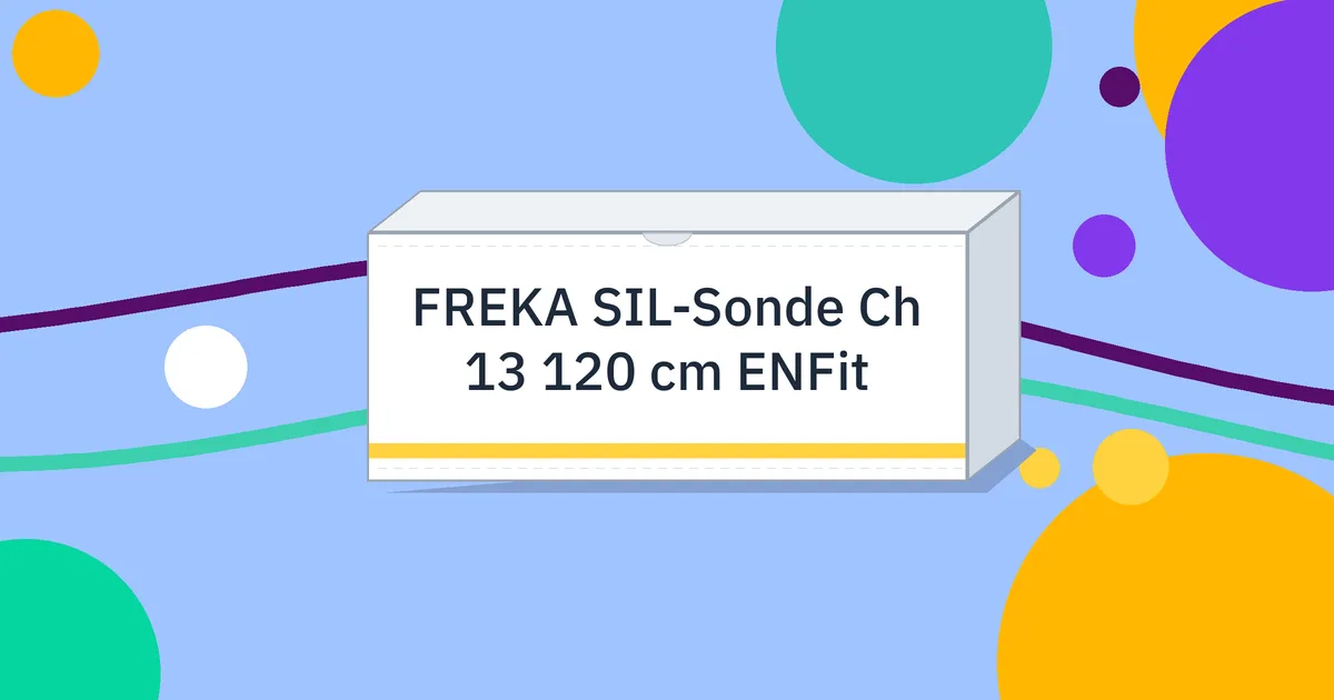 Symbolbild: Packung mit der Aufschrift FREKA SIL-Sonde Ch 13 120 cm ENFit (PZN 11345506) – Verfügbarkeit und Bezug in Apotheken in Frankfurt am Main