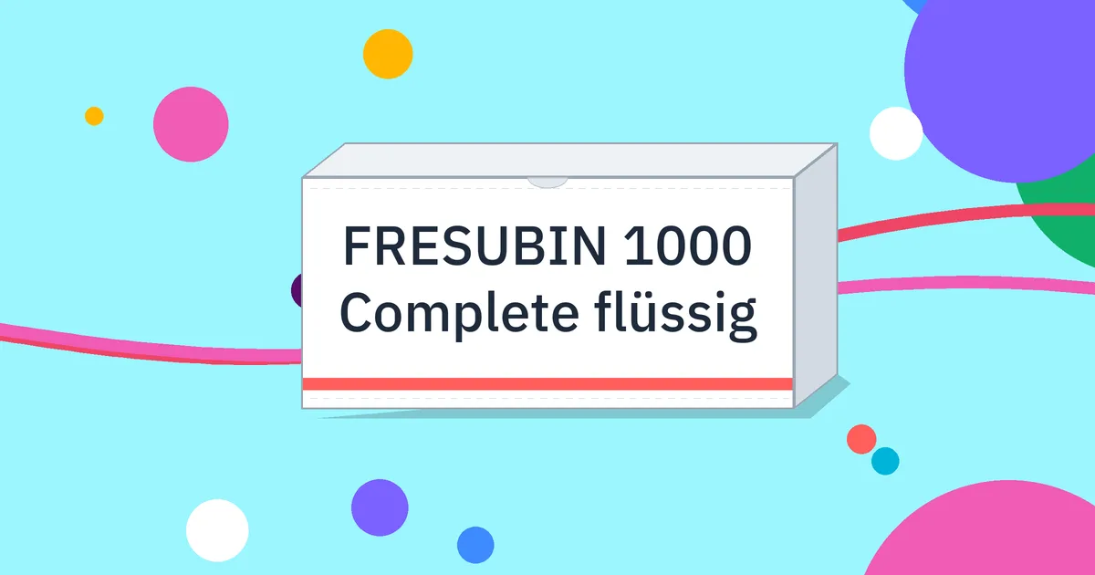 Symbolbild: Packung mit der Aufschrift FRESUBIN 1000 Complete flüssig (PZN 06973407) – Verfügbarkeit und Bezug in Apotheken in Frankfurt am Main