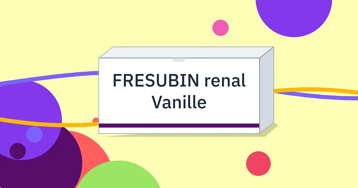 Symbolbild: Packung mit der Aufschrift FRESUBIN renal Vanille (PZN 12730666) – Verfügbarkeit und Bezug in Apotheken in Frankfurt am Main