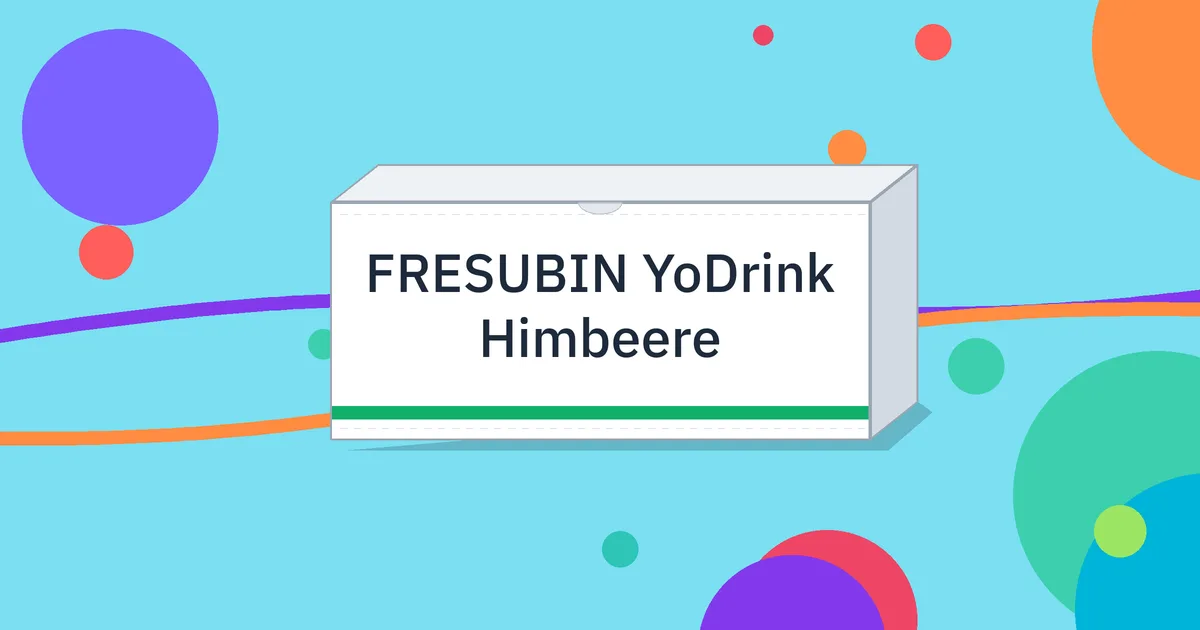 Symbolbild: Packung mit der Aufschrift FRESUBIN YoDrink Himbeere (PZN 12730761) – Verfügbarkeit und Bezug in Apotheken in Frankfurt am Main